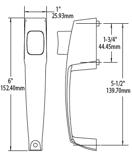 V333 Push Button Handle – Wright Products